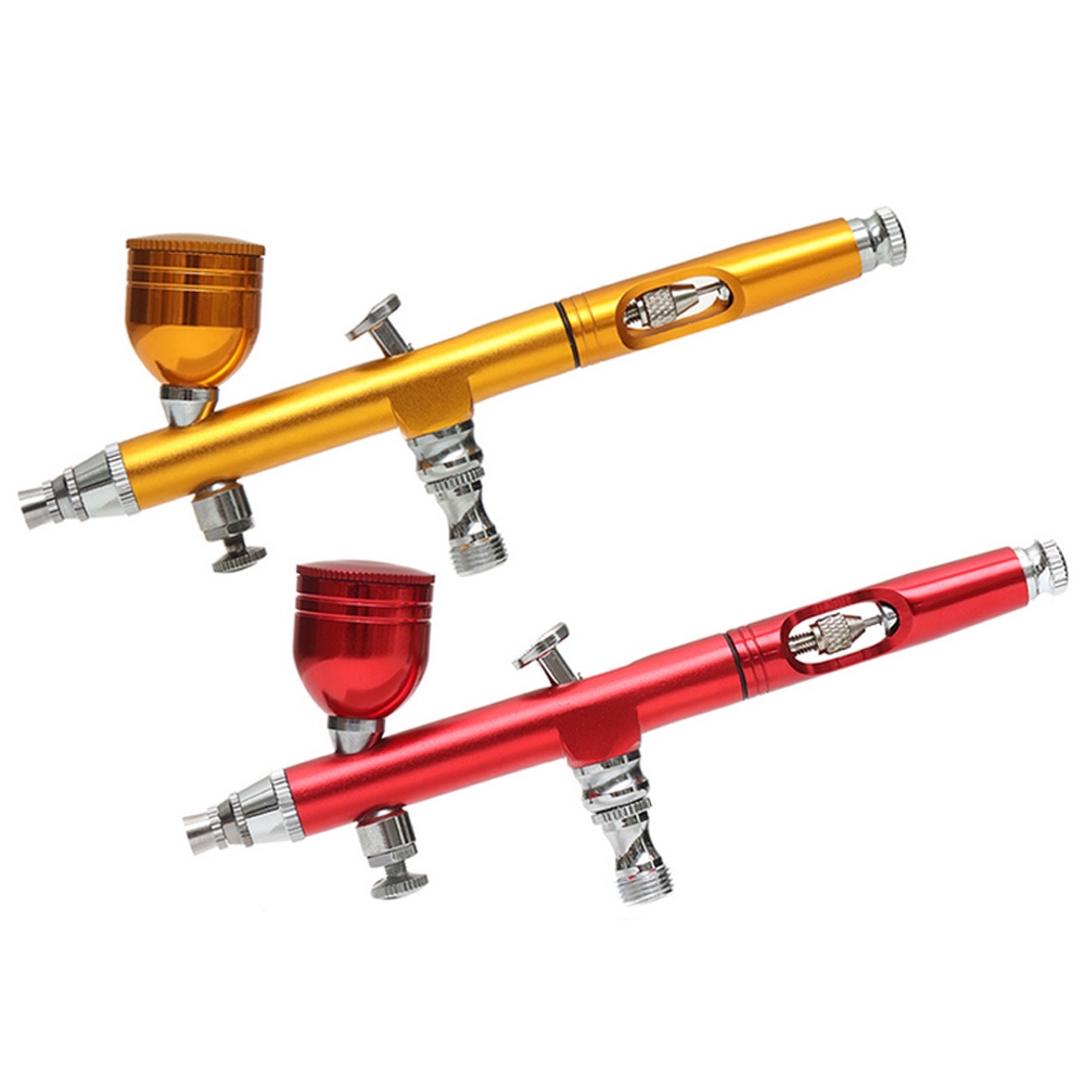 Airbrush Tool Dual Action Gravity Feed 0.2mm Nozzle Spray Gun Cake Red ...