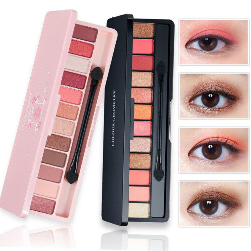 LAMEILA 12 Colors Matte Shimmer Eyeshadow Palette Long-Lasting ...