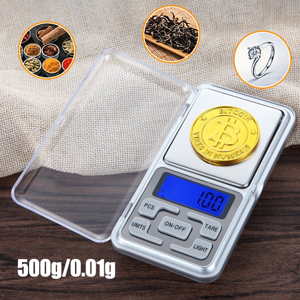 100g/200g/500g x 0.01g /0.1g/ Mini Digital Weight Jewelry Gold Pocket Scales LCD Backlight ...