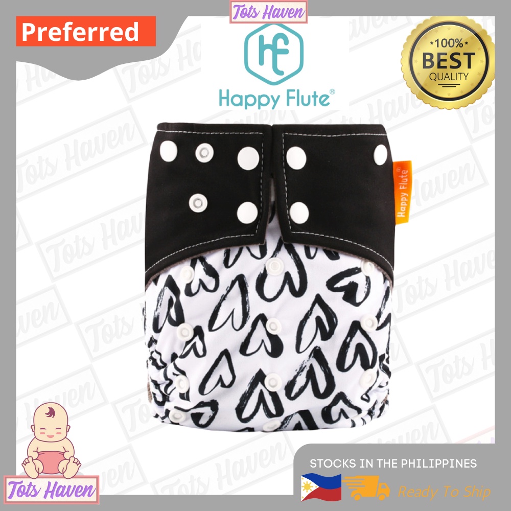 Happy Flute Bamboo Charcoal Diaper Cloth Adjustable Tots Haven PH ...
