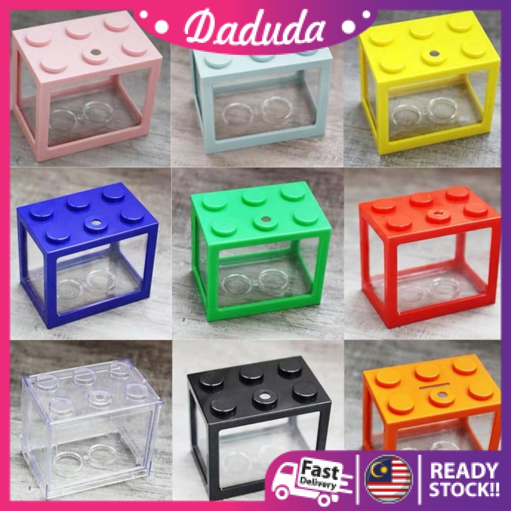 Big 16x10.5x14.5cm Aquarium Mini Lego Block Tank Betta , Guppy Tank ...