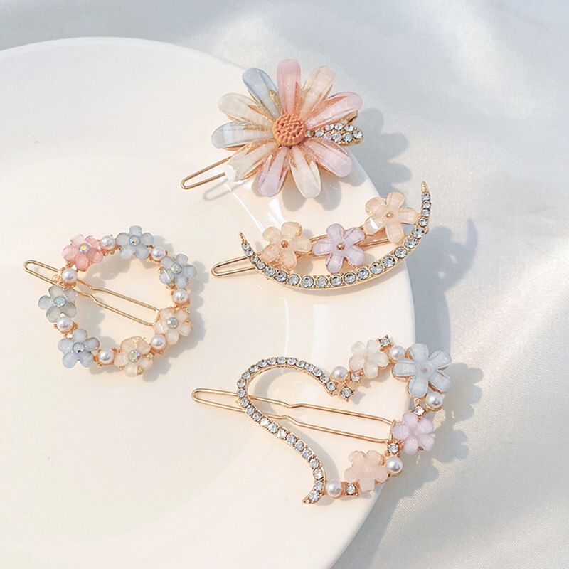 Korean Style Hairpin Elegant Hair Clip Flower Hairpin | Shopee Malaysia