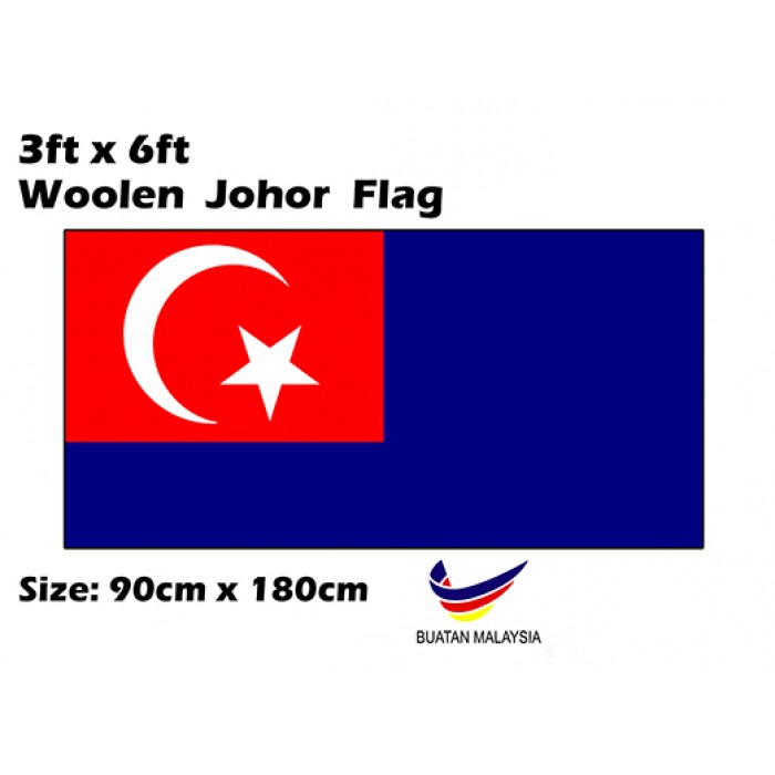 [Ready Stock] Woolen Johor / Malaysia Flag 3ft x 6 ft ( 90cm x 180cm ) | Shopee Malaysia