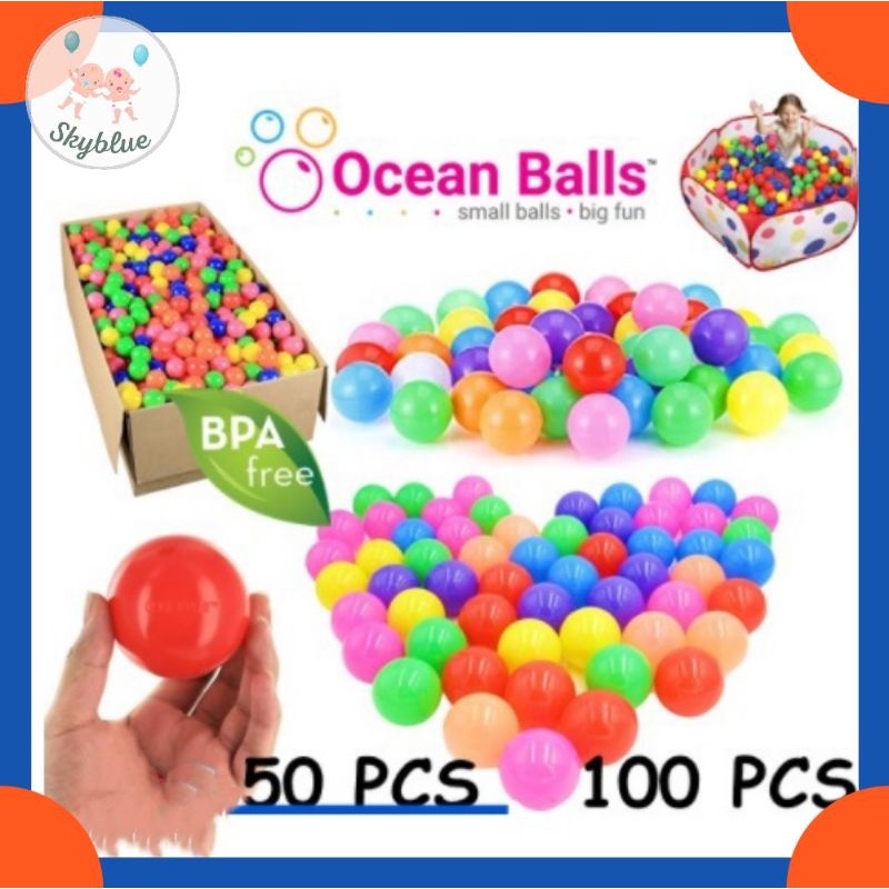 Ocean ball baby kids Colorful Baby Soft Plastic-Non Toxic Water Pool ...