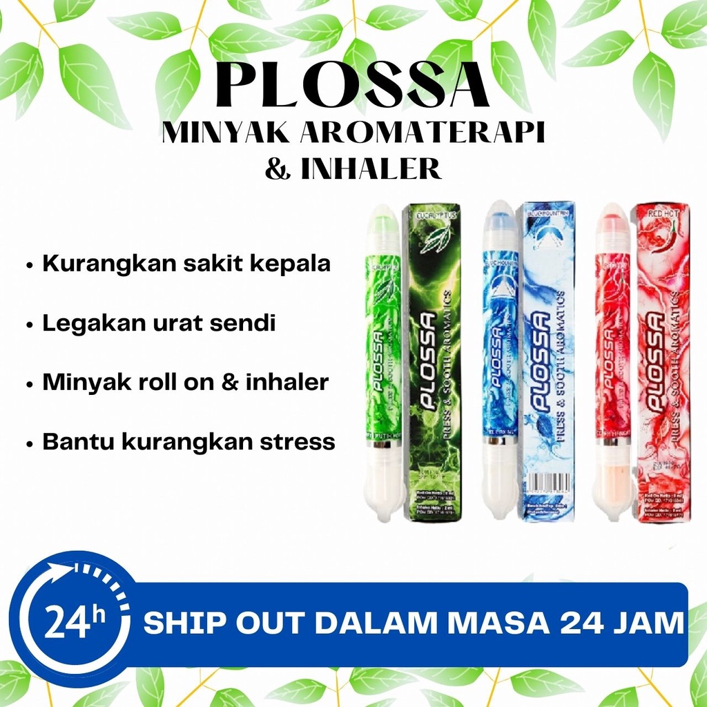 [ NEW ARRIVAL ] Aromatherapy Plossa Minyak Angin Roll On Inhaler ...