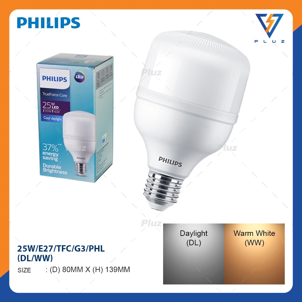 PHILIPS TRUEFORCE CORE 25W/30W/50W E27 INDUSTRIAL HIGH BAY LED BULB ...