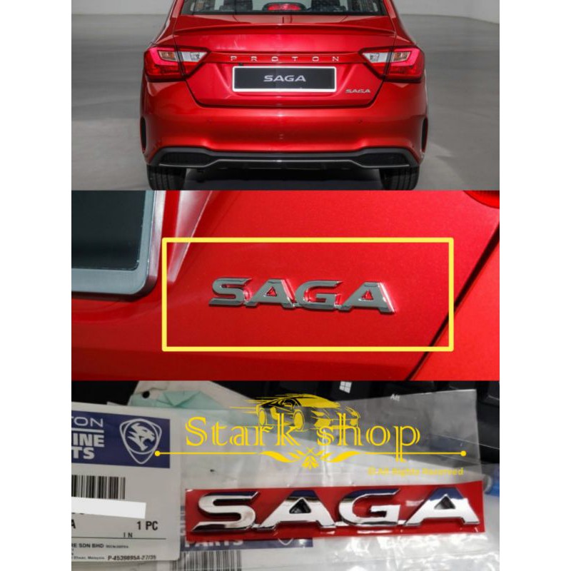 ORIGINAL PROTON SAGA VVT 2019~2021 P213 REAR BONNET EMBLEM SAGA LOGO ...