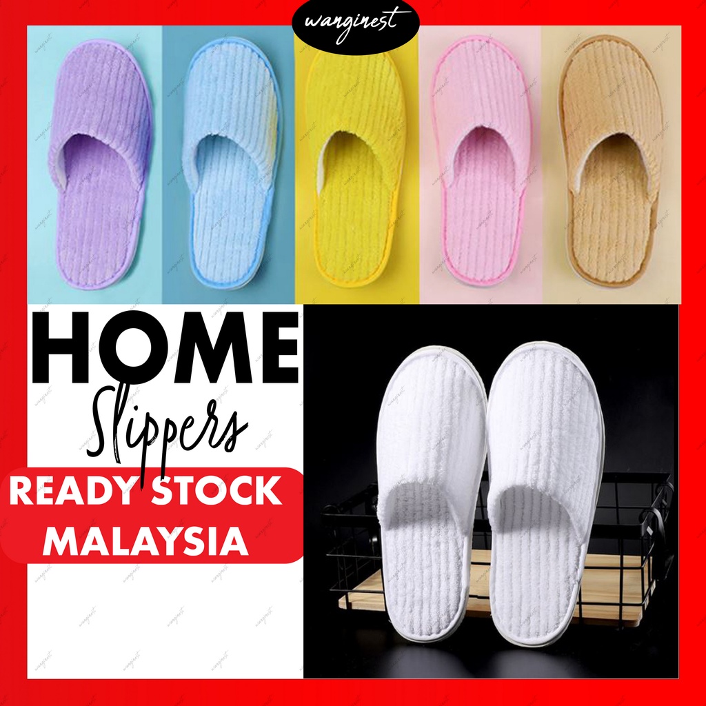 Slipper Selipar Indoor Home Anti Slip Soft Coral Fleece 5 Color Sandal ...