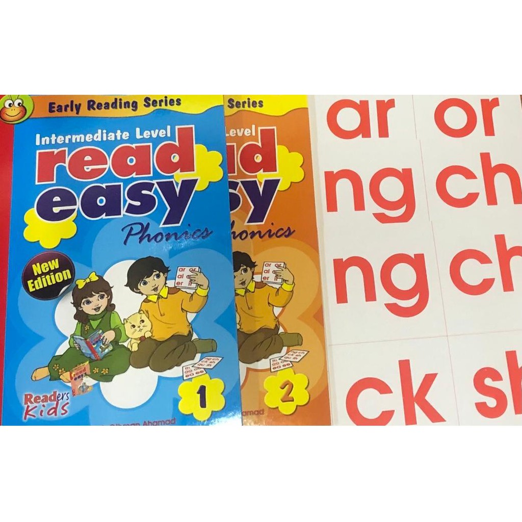 READ EASY PHONICS INTERMEDIATE LEVEL (BOOK 1+2+CARDS) | Shopee Malaysia