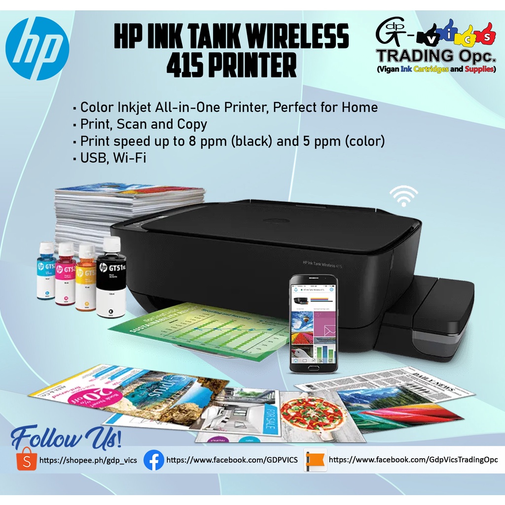 HP Inktank Wireless 415 Printer | Shopee Malaysia