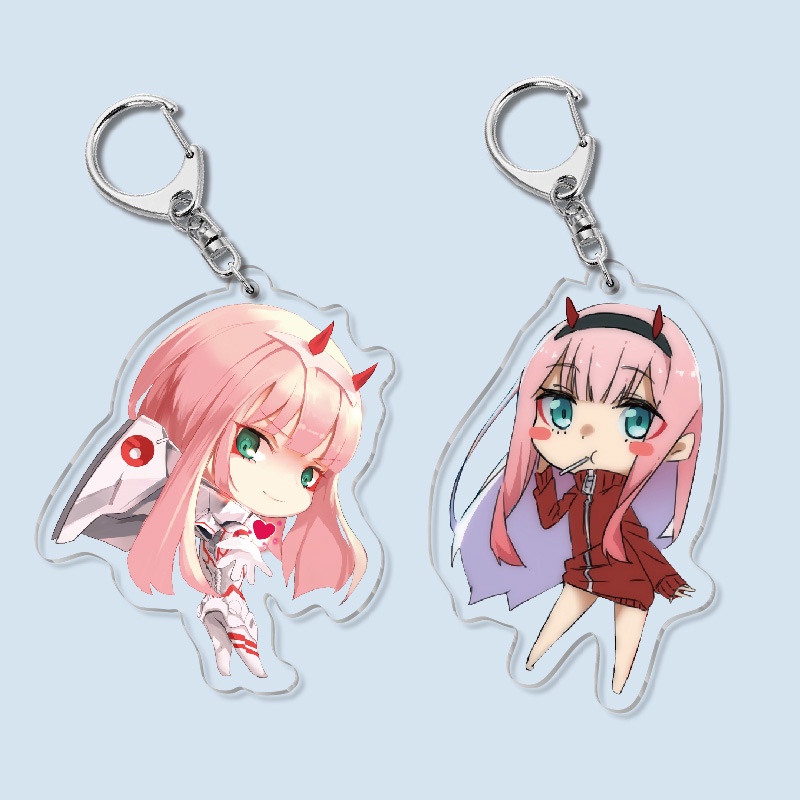 DARLING in the FRANXX Zero Two Anime Cute Acrylic Figure keychain ...