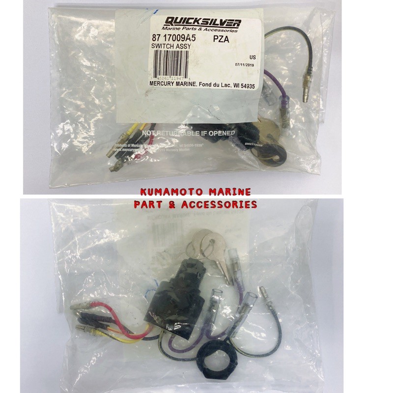 Ignition Key Switch 87-17009A5 For MERCURY Outboard Remote Control Box ...