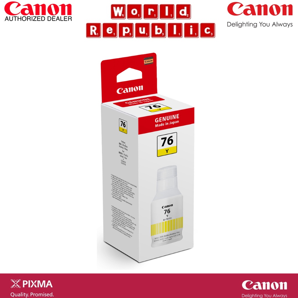 Canon Genuine Ink Bottle GI76 GI-76 (Pigment - BK/C/M/Y) MCG01 MC-G01 ...