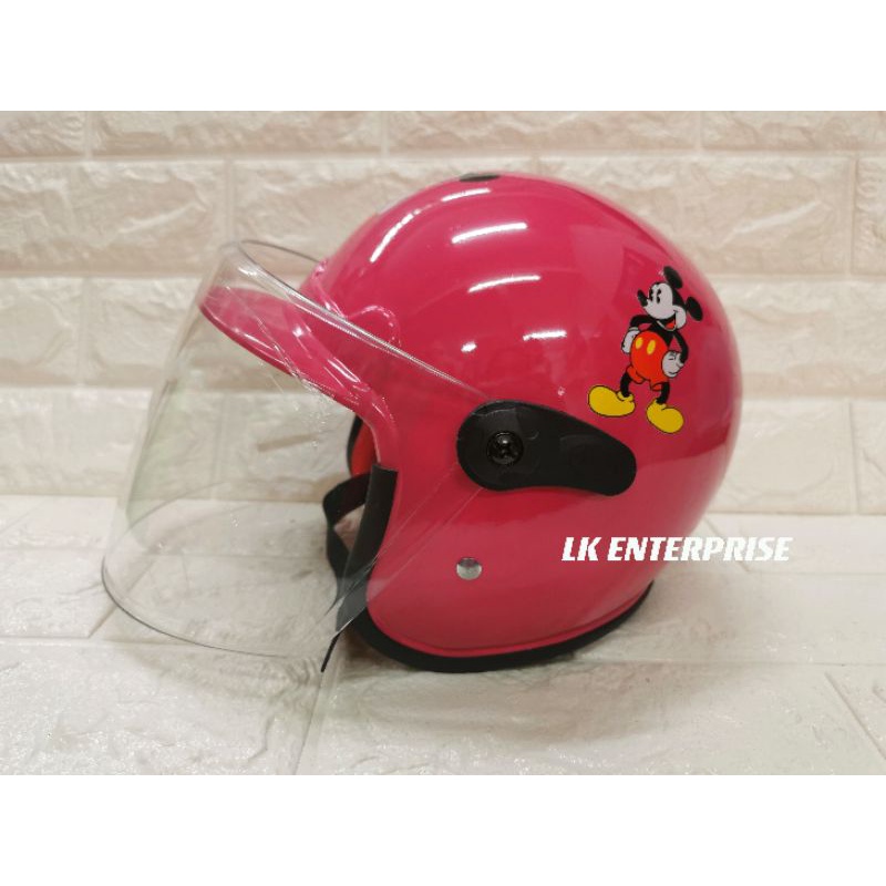 COLORFUL HELMET KIDS MOTORCYCLE / HELMET BUDAK (FREE VISOR) | Shopee ...