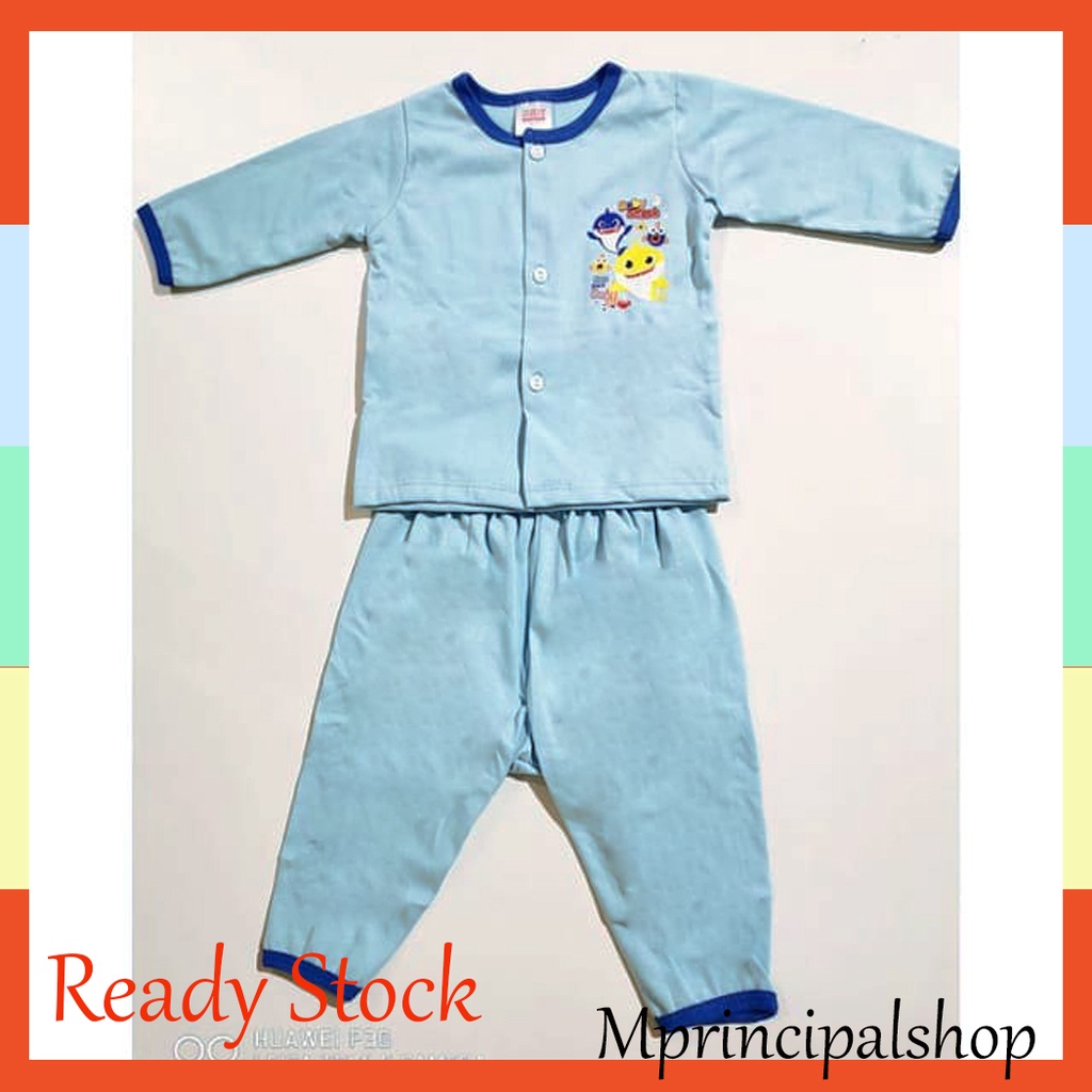 Ready Stock New born baby Pyjamas Long Sleeve long pants Set random ...