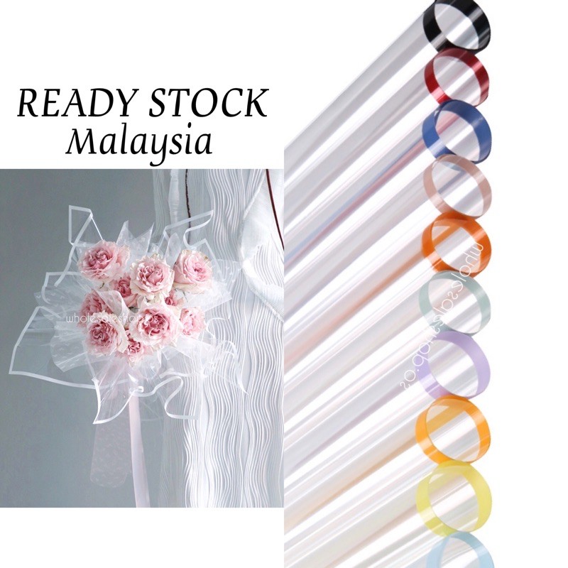 READY.S⚡️20Pcs Clear Colour Frame Transparent Wrapping Paper Border ...