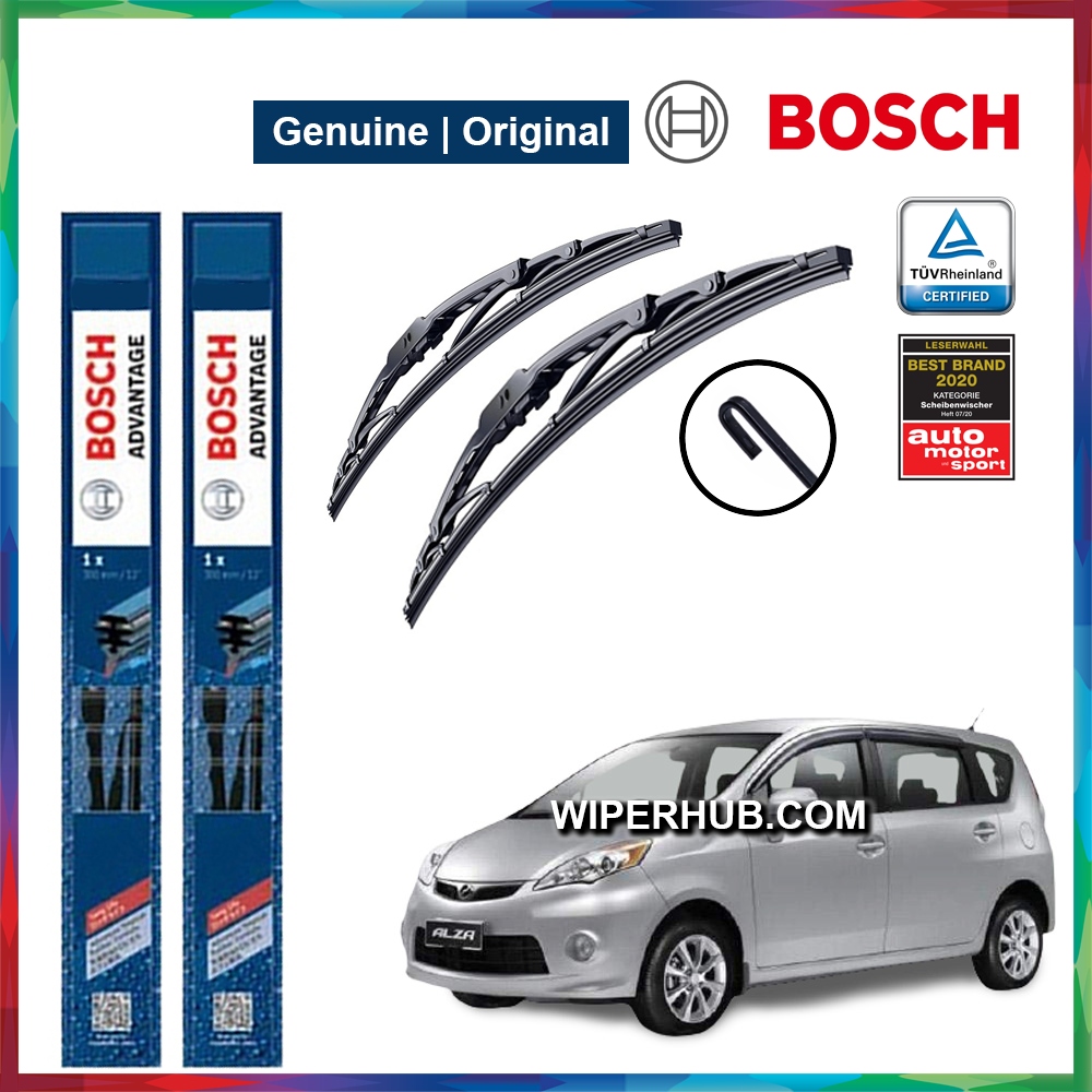 [ORIGINAL] Perodua Alza 2009 - 2019 Bosch Advantage U-Hook Wiper Blade ...