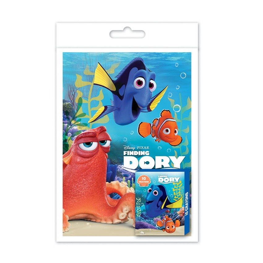 Disney Pixar Finding Dory Colouring Book With Crayon Set - Blue Colour ...