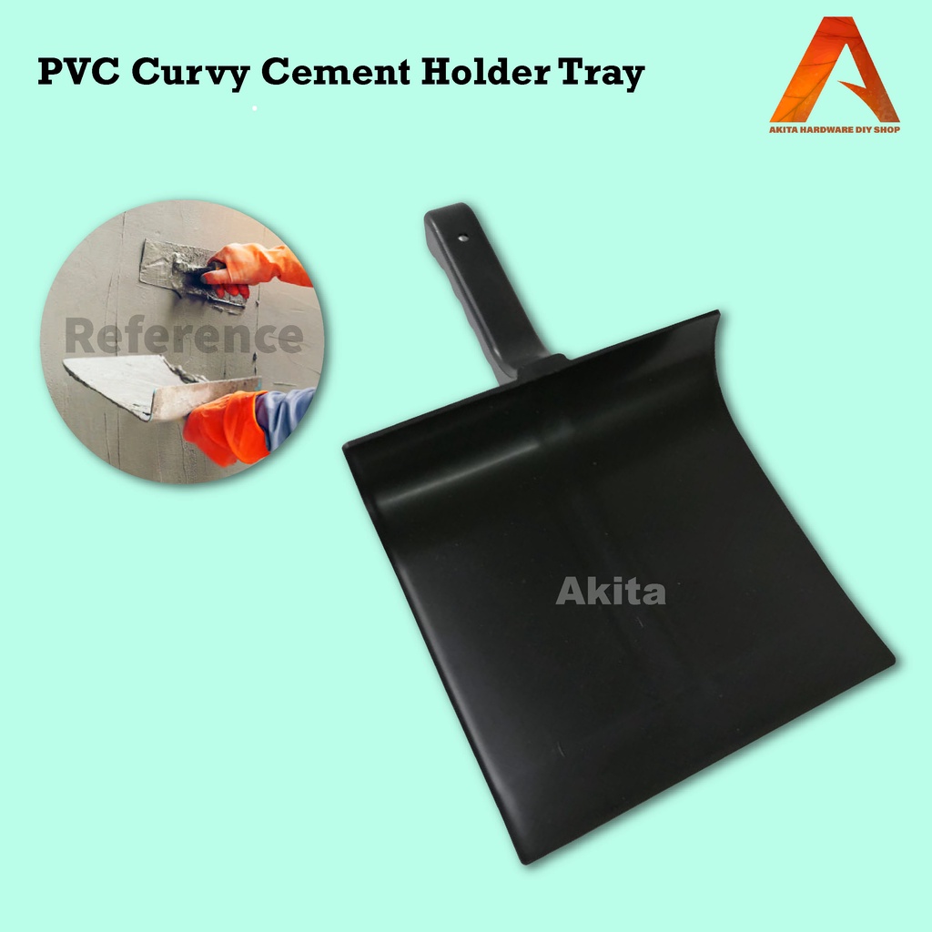 45 PVC Black Curvy Cement Holder Tray / Plastic Scoop Tray Cement ...