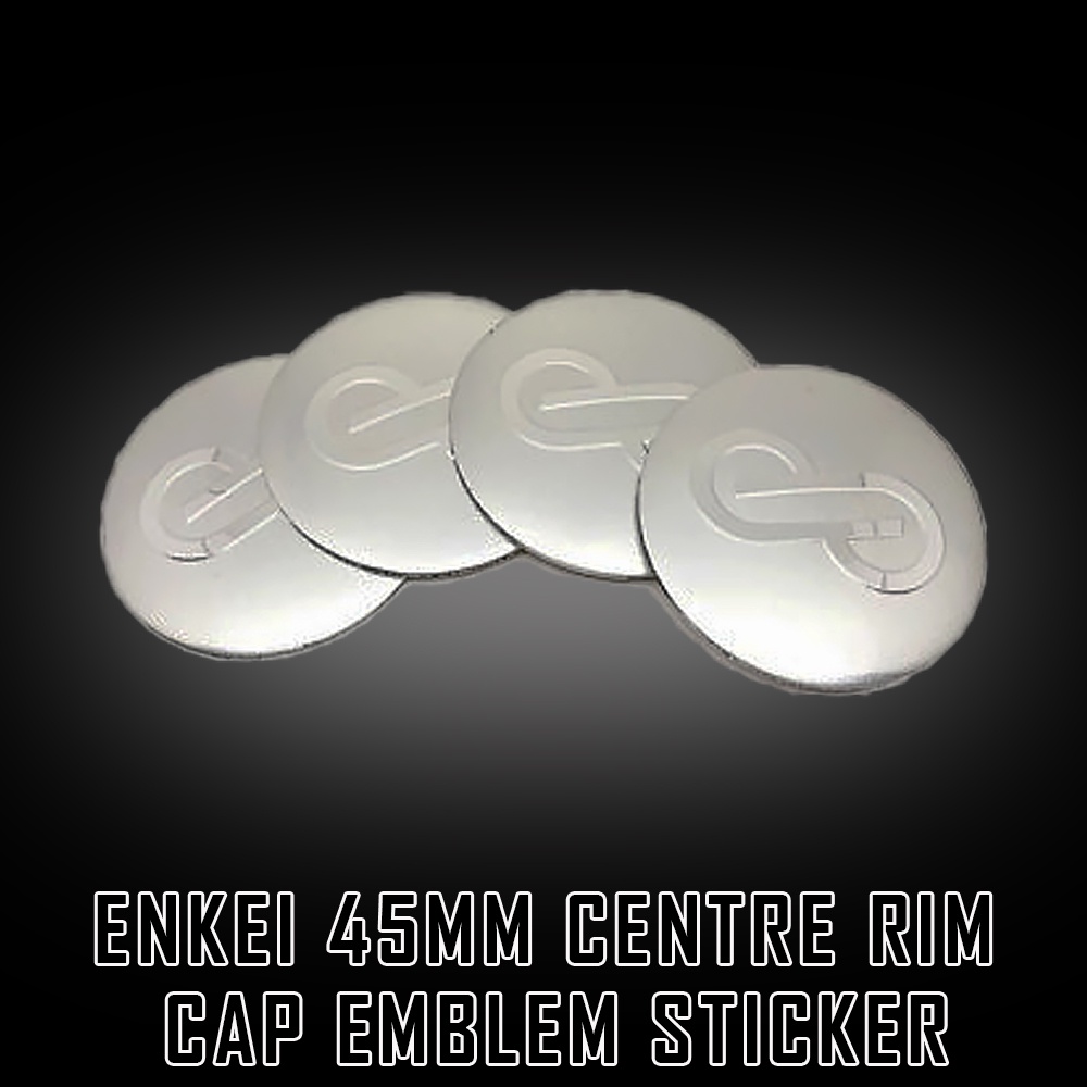 🔥4pcsx45mm Enkei(Silver) Wheel Center Rim Cap Car Emblem Sticker🔥 ...
