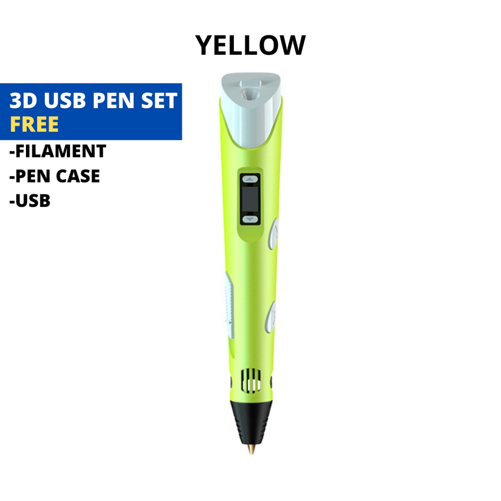 3D Printing Drawing Pen PLA Filament Doodle Art Craft Kids Toy LCD ...