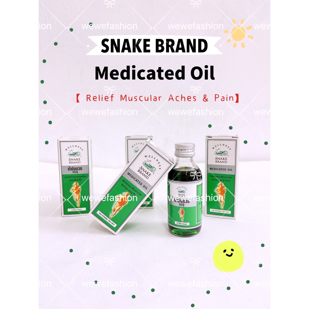 READY STOCK!!!Snake Brand Medicated Oil Original THAILAND 60ml | Shopee ...