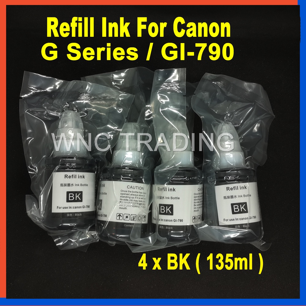 Refill ink Canon GI-790 series Compatible Refill Ink G3000 G1010 G2010 ...