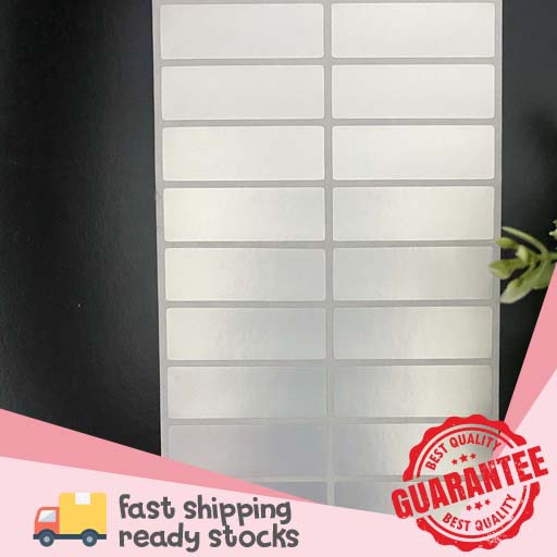 Silver Sticker Name / Book Sticker / Waterproof Sticker / Sticker Nama ...