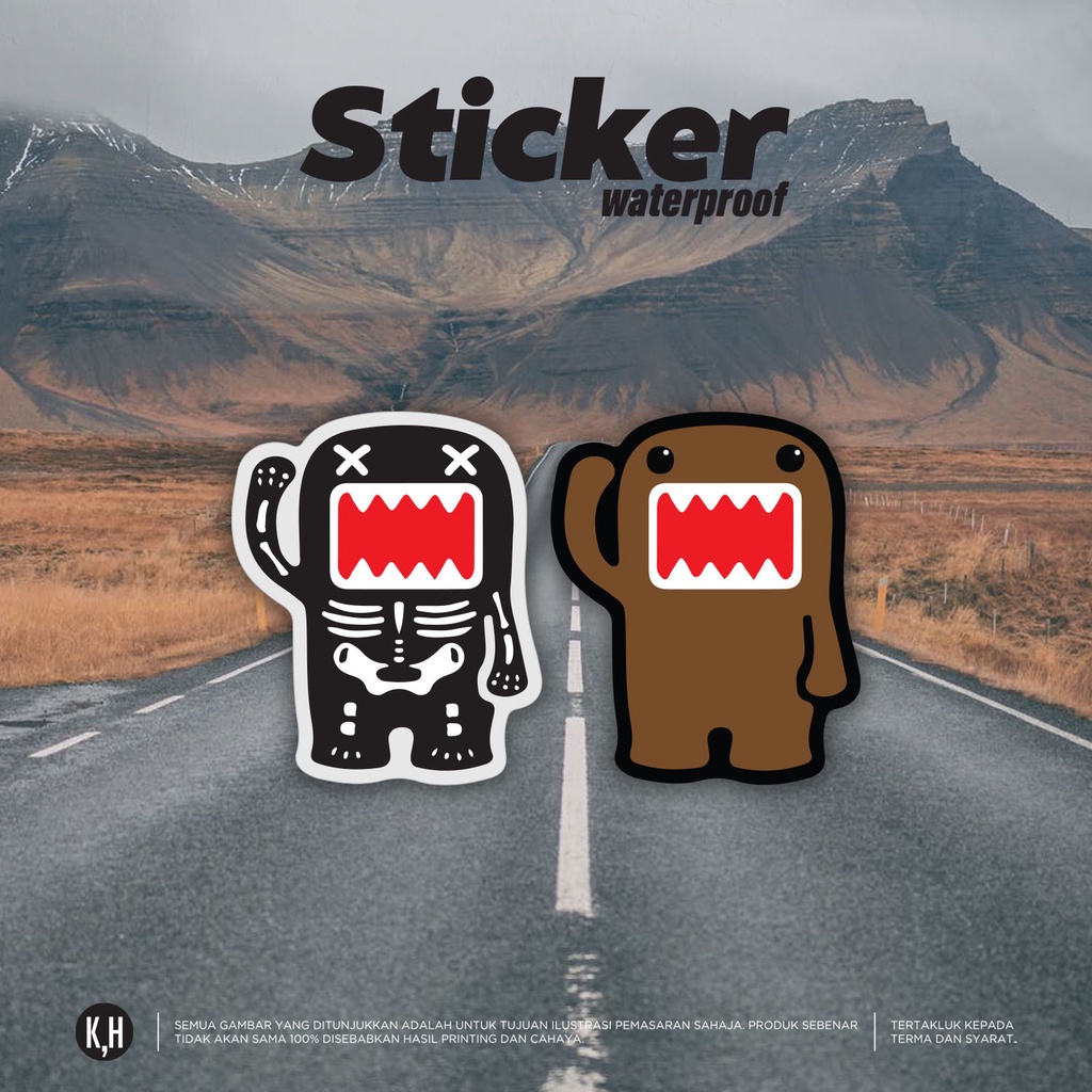 Domo kun / Waterproof / Sticker / JDM / Domo kun x-ray | Shopee Malaysia