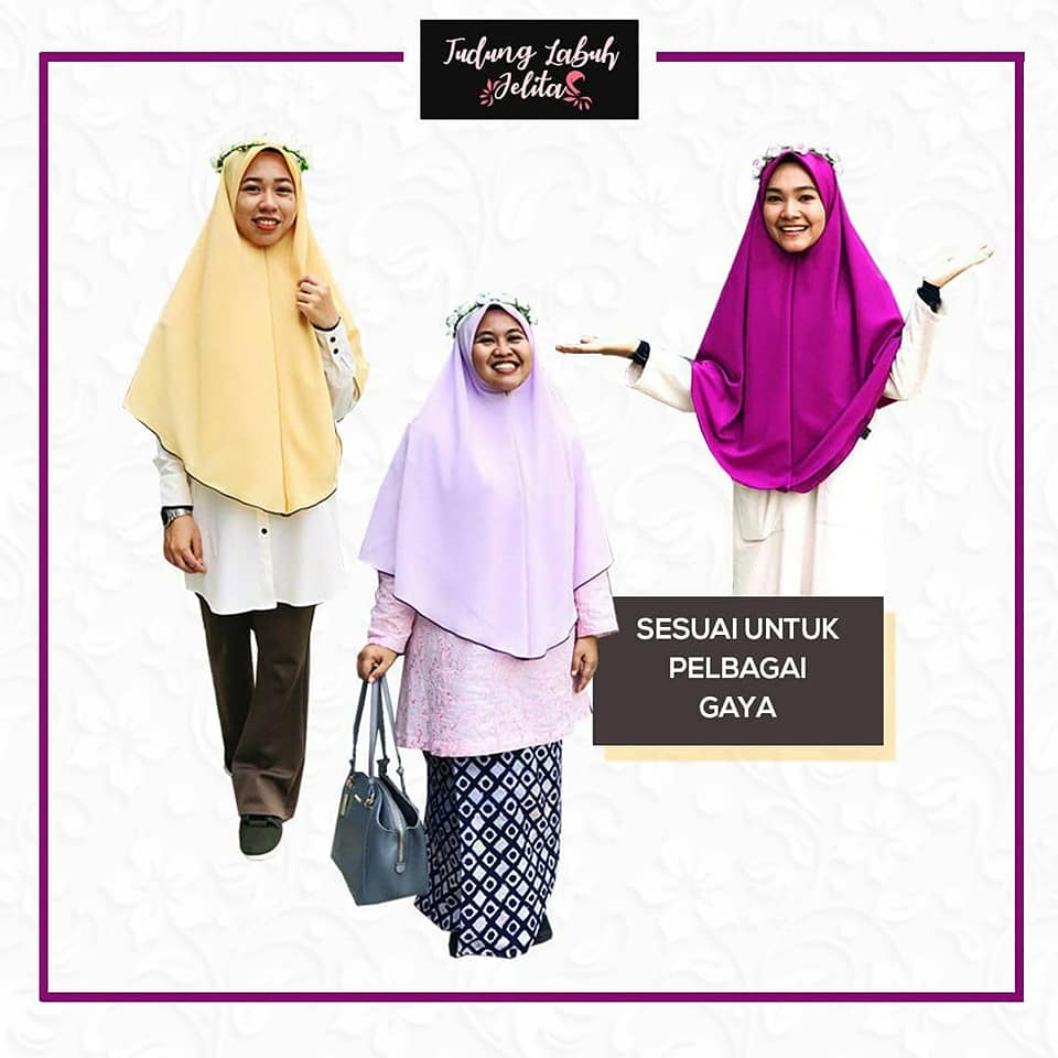 TUDUNG LABUH JELITA / TUDUNG LABUH KOSHIBO / TUDUNG LABUH BIDANG 60 💯 ...