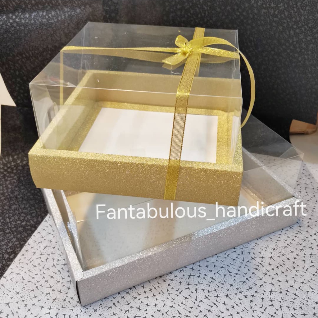 Kotak Transparent PVC Box Bertapak kotak hantaran / Kotak Hidden ...