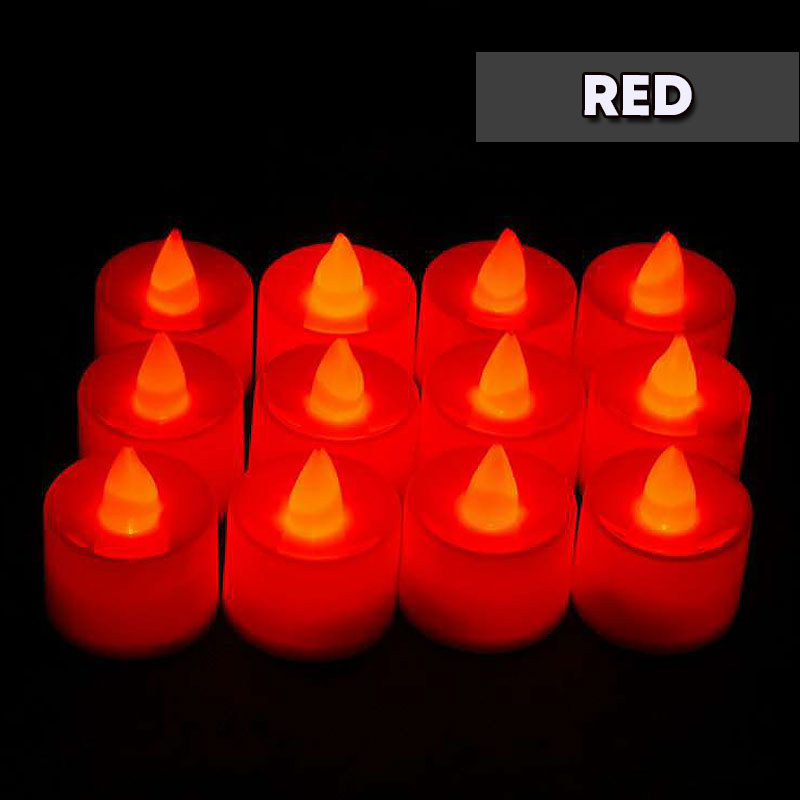 𝗙𝗥𝗘𝗘 𝗕𝗔𝗧𝗧𝗘𝗥𝗬 𝗫𝟮 》 Flicker Flameless Smokeless Romantic Mini LED Candle ...