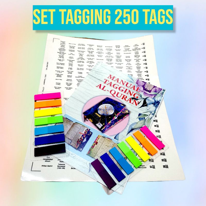 STICKER TAGGING ALQURAN. SESUAI SEMUA SIZE ALQURAN. DIY TAGGING GIFT ...