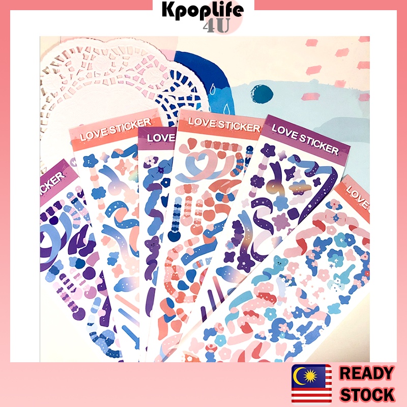 Love Sticker Deco Sticker Photocard Album Diary Handphone Case DIY ...