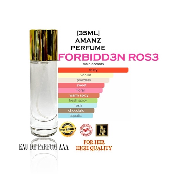 PEWANGI / PERFUME FORBIDDEN ROSE A.LAVIG'N (AMANZ) [35ML] FRAGRANCE EAU ...