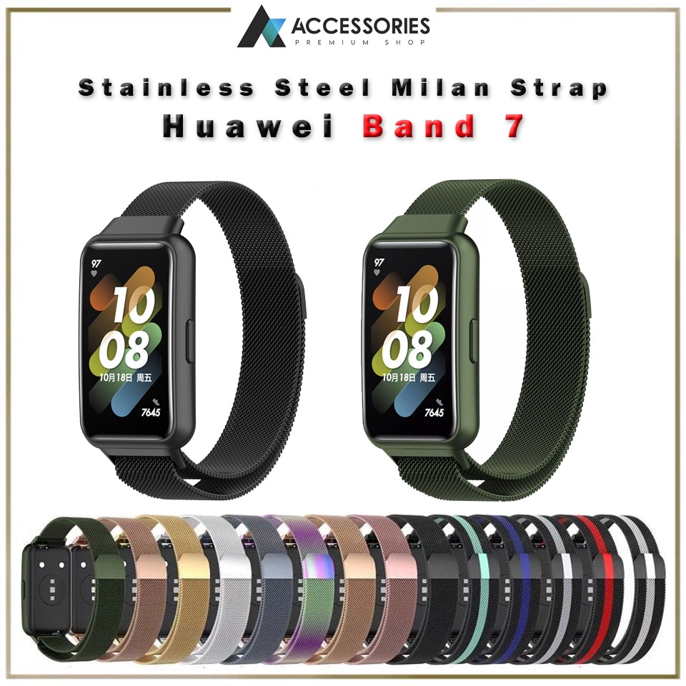 Huawei Band 7 Strap Stainless Steel Milan Series (6 Color Options ...