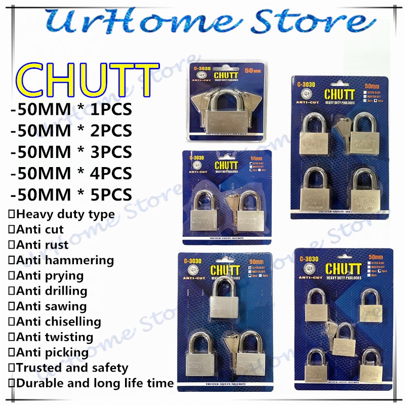Heavy duty anti cut anti rust stainless steel padlock Chutt 3030 ...