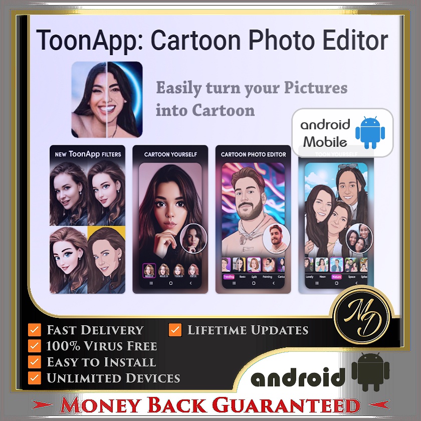 ToonApp Cartoon Photo Editor 2.6.61 (Pro Unlocked) for Android Phones ...