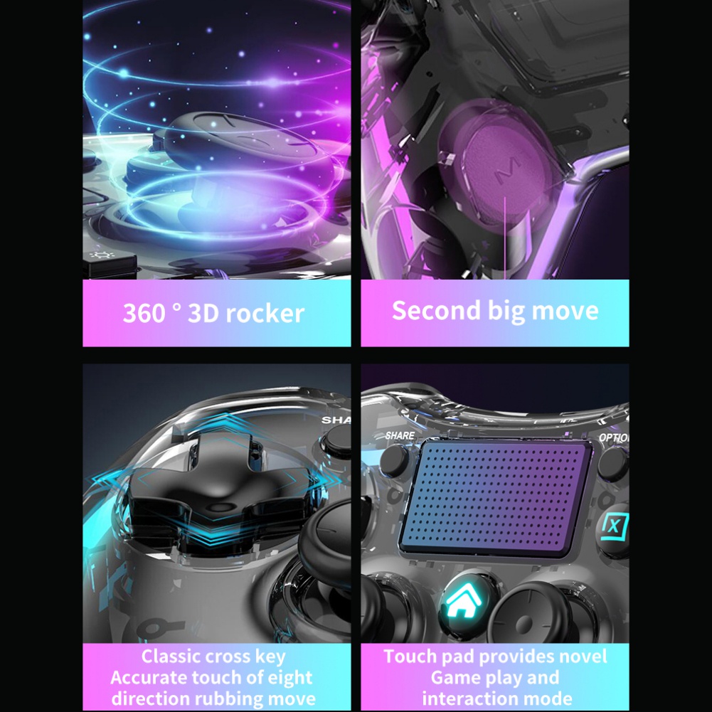 PS4 Controller, Wireless Controller Compatible with PS4/PS4 Pro/PS4 ...