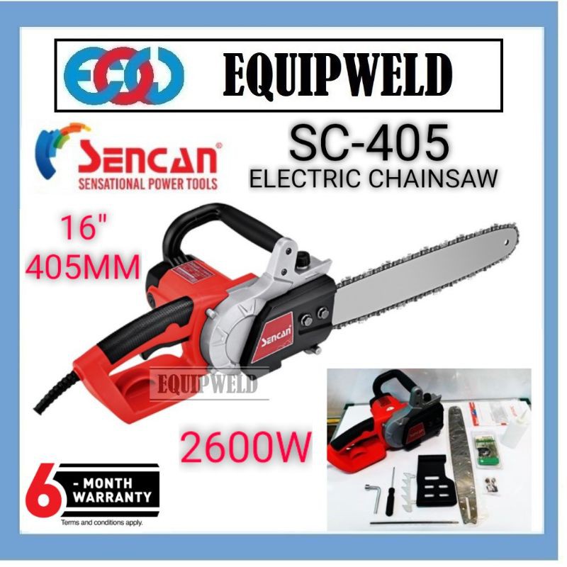 Sencan SC-405 Electric ChainSaw 16" 405MM (Heavy Duty) 2600W Corded ...