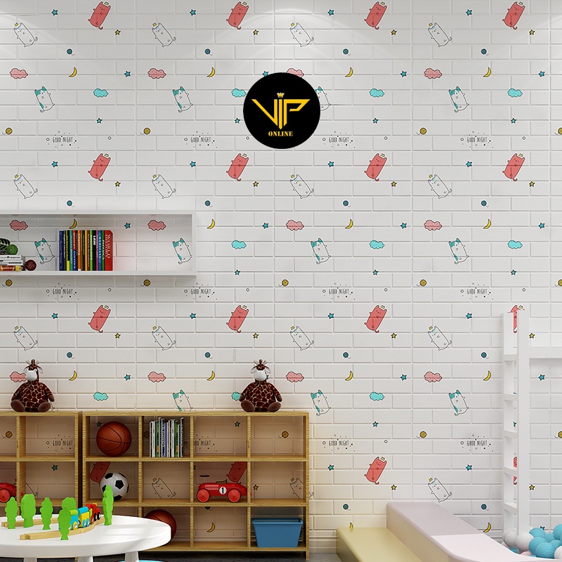 Vip Wallpaper 3aD Foam Character Motif 10 Children 3D Premium Wallpaper ...