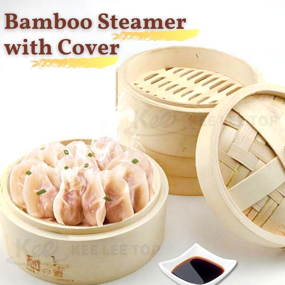 【READY STOCK】Bamboo Steamer Wooden Basket Pengukus Buluh Pengukus Pau ...
