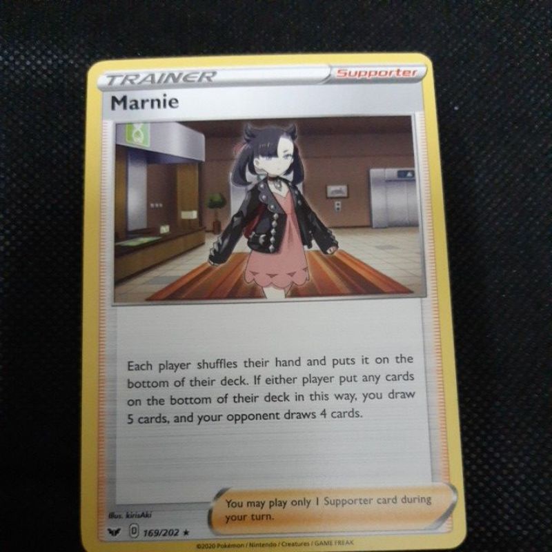 Pokemon Card TCG : Trainer : Marnie 169/202 (NON HOLO) 100% Original ...