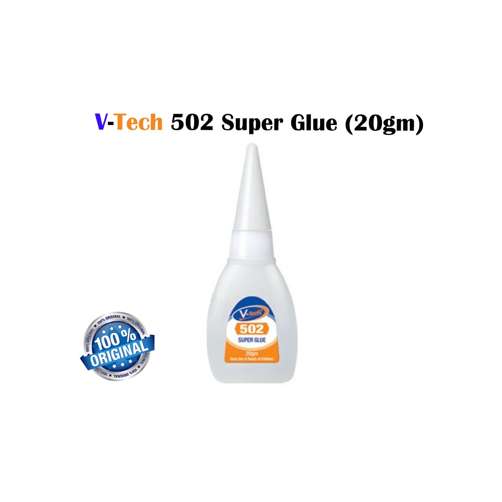 20g V-tech 502 Super Glue 3 seconds gum ; Vtech Super Glue 502 ; Gum Cepat Kering 3 sec | Shopee ...