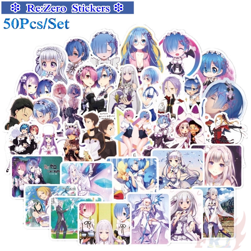Re:Zero Series 01 - Anime Cartoon Rem Ram Emilia Stickers 50Pcs/Set DIY ...