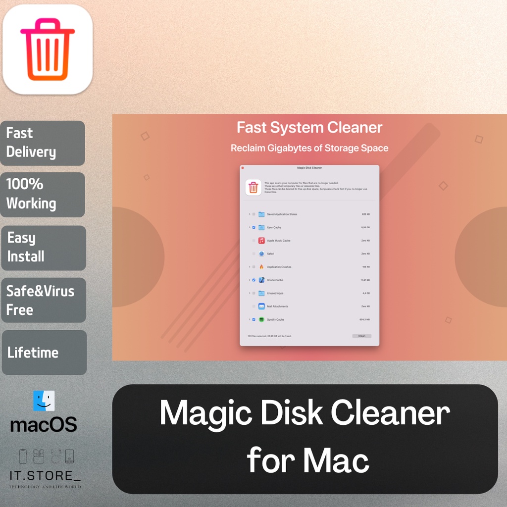 Magic Disk Cleaner Lifetime for Intel and M1 Chip Apple Silicone MacOs ...