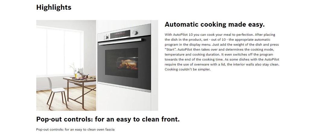 Bosch HBA574BS0A 71L Series 4 Stainless Steel Built-In Oven | ESH ...