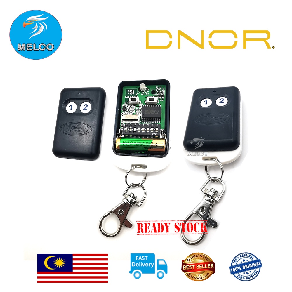 Dnor 2 channel Autogate Remote Controller 433Mhz 8 pin dip code type ...