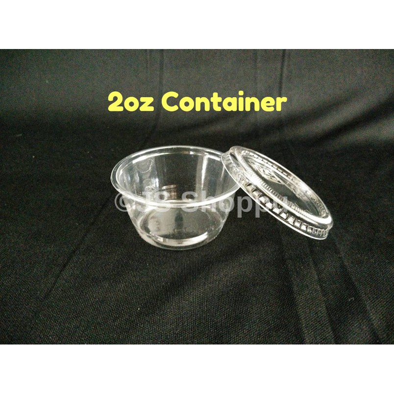 2oz Round Container (100pcs±) EC E622C / Disposable Plastic Food ...