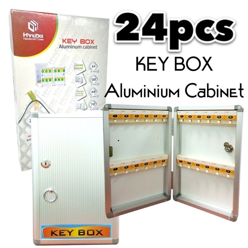 ( BEST & SAVE ) 24pcs / 48pcs HVILOG H-1024 / H-1048 Key Box Aluminium ...